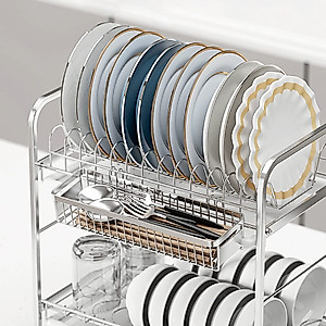 kaileyouxiangongsi Drawer Organizer, Silverware Organizer for Kitchen, Utensil Mesh Drawer Organizer for Chopsticks/Spoon/Fork/Knife, 304 Stainless Steel Drawer Utensil Drying Rack