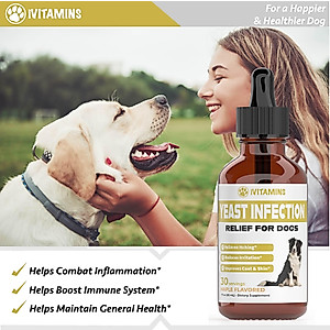 Natural Yeast Infection Relief for Dogs | Supports Healthy Itch & Inflammation Relief | Dog Ear Infection Treatment | 1 oz