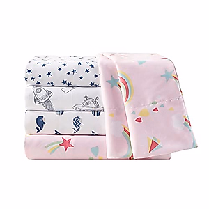 MI ZONE Printed Sheets, Twin, Blue