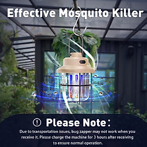 vertmuro Bug Zapper Outdoor Camping Lamp Mosquito Repellent, Versatile Portable & Rechargeable Flying Insect Killer Lantern, Outdoor Mosquito Zapper for RVs, Camping, Home, Patio, 4pc