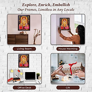 Handicraft Store Lord Balaji/Tirupati Balaji/Venkateswara/Lakshmiji with Balaji and Goddess Lakshmi, A Religious Poster Painting for Wealth. Prosperity Home/Office for Good Luck
