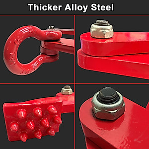 Pallet Puller 2T/4409lbs Capacity Heavy Duty Steel Single Scissor for Pulling Pallets, Woods and Other Things Easily, 8 Inches Bigger Jaw Opening Pallet Grabber