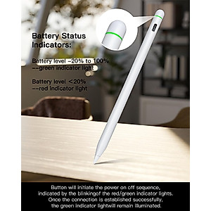 Stylus Pencil 1st Generation for iPad 9th&10th Generation with Palm Rejection, Tilt Sensitivity, Stylus Pen Compatible with iPad Pro 11/12.9, iPad 10/9/8/7/6, iPad Mini 5/6, iPad Air 3/4/5