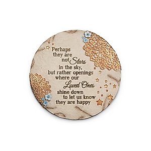 Pavilion Gift Company 19058 Light Your Way Memorial Garden Stone, 10-Inch, Stars in The Sky, Original Version