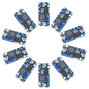 LM2596 DC to DC Buck Converter Adjustable Input 3.0-40V Output 1.5-35V Power Supply Voltage Step Down Module, Pack of 10