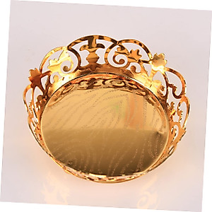 SHOWERORO Candy Dish Entryway Key Bowl Appetizer Tray Candy Nut Serving Container Dessert Serving Tray Cake Serving Plate Fruit Stand Vanity Tray Decorative Fruits Tray Iron Buffet Desk