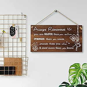 Minnie Mouse Wooden Inspirational Hanging Sign Plaque, Mickey Theme Home And Get Well Soon Decor,Disney Theme Gifts For Women, Best Friend,Kids 6"X12"
