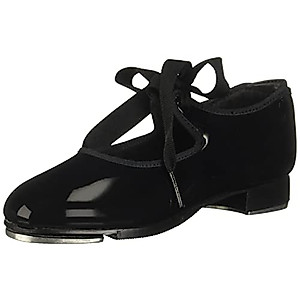 Capezio girls Jr. Tyette Tap Shoe, Black Patent, 9.5 W US Toddler