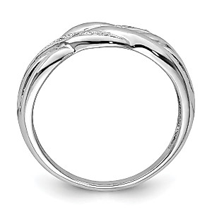 IceCarats 925 Sterling Silver Diamond Ring Size 6