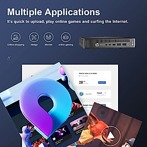 HP Mini PC EliteDesk 800 G2 Micro Desktop,i7 6700 Quad Core Up to 4.00GHz,32GB DDR4 1TB SSD,AX210 Built-in WiFi 6E + Bluetooth 5.2,HDMI,VGA,DP,Windows 10 Pro,Wireless K&M + TJJ Mouse Pad(Renewed)