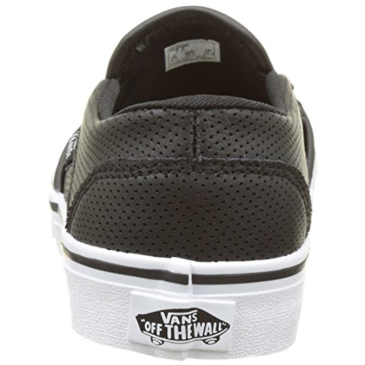 Vans Asher, Womens Trainers, Black(Black(Perf Leather)), 4 (36.5 EU)