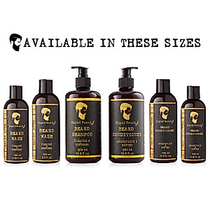Beard Shampoo and Beard Conditioner Wash & Growth kit for Men Care - Softener & Moisturizer for Hydrating, Cleansing and Refreshing Beard and Mustache Facial Hair Gift Set (500ml / 16.9 fl oz)