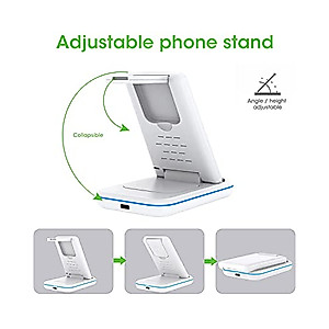 Wireless Charger for Multiple Apple Devices, 2022 Upgraded 3 in 1 Charging Stand Dock for iPhone 13/12/Pro Max/SE/11/X/XS/XR/8, Compatible for iWatch Apple Watch 6/5/4/3/2/SE AirPods Pro/2(White)