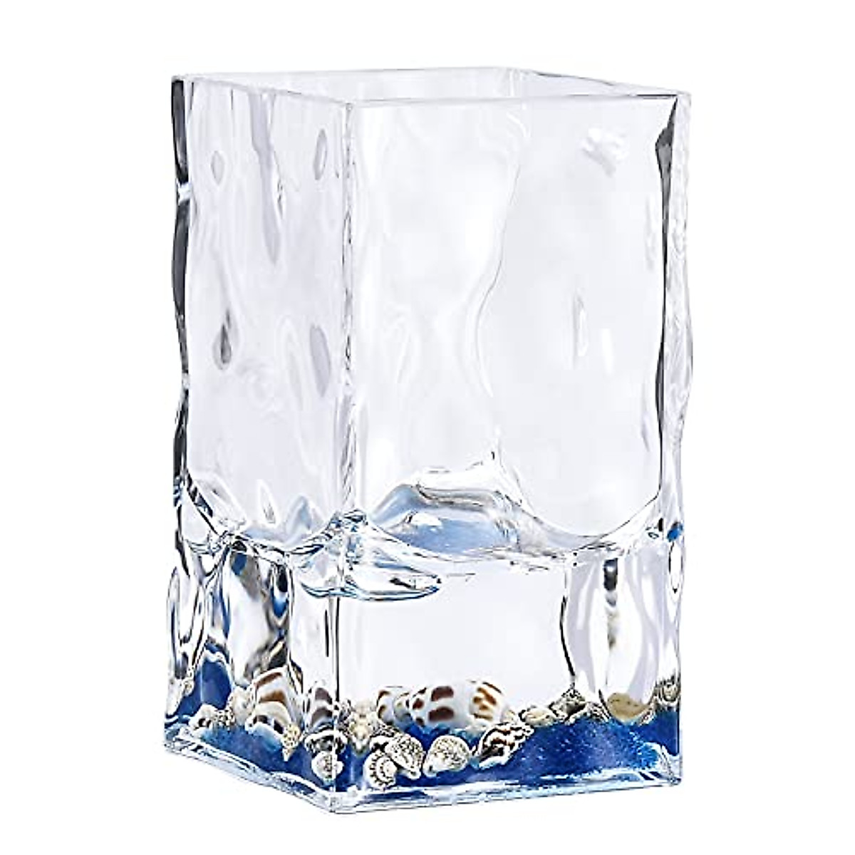 Locco Decor 4 Piece Acrylic Liquid 3D Floating Motion Bathroom Vanity Accessory Set Shell