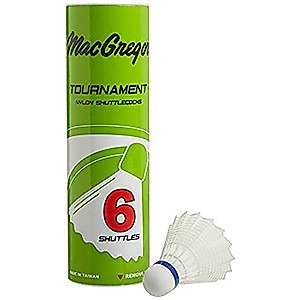 MacGregor Mac Nylon Badminton Birdie 6/Tube