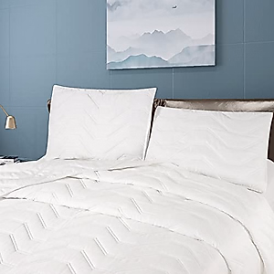 DOWN HOME Satin Silky Lightweight 3 Pieces Quilt Set Coverlet Set Modern Classic Quilting Pattern for All Season Super Soft and Silky Full Queen 88x92inch White
