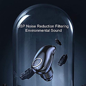 Heave Single Bluetooth Earpiece,Mini Invisible Wireless Headphone,Hands-Free in Ear Earphone Bluetooth Earbud for iPhone Android,Magnetic Waterproof Earphones for Car Vehicle Business Black