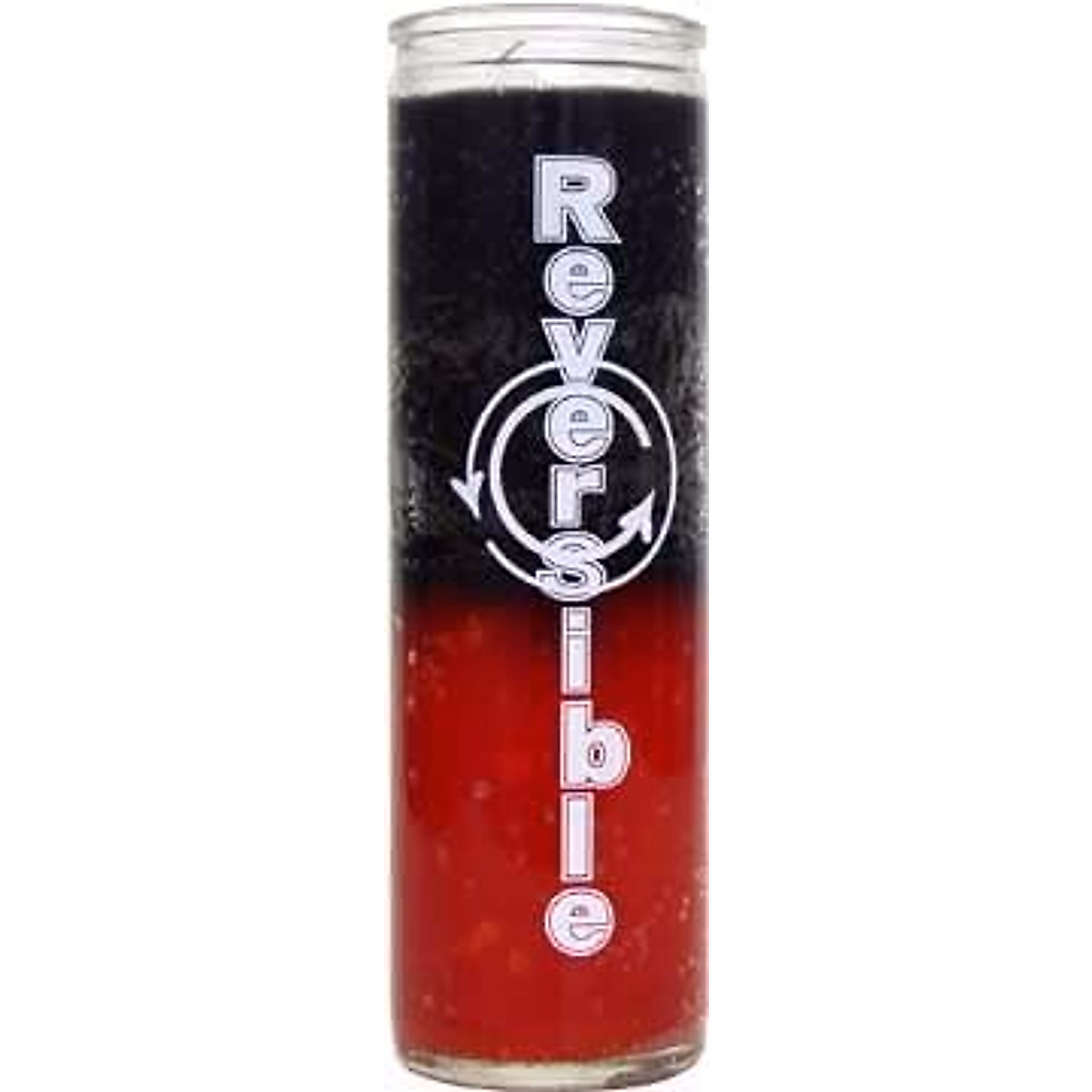Reversible Double Action (Black Over Red) Pillar Candle Candela Santeria Orisha