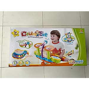 Drum Set for Toddlers 1-3, Baby Drum Set with Microphone, Kids Drum Sets for 2-5, Toddler Drum Set Toys for 1 2 3 Year Old Boy Birthday Christmas for Babies Boy Girl 6 12 18 Month