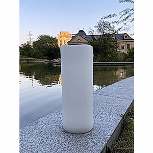 Waterproof Outdoor Flameless Pillar Candles with Timer Battery Operated Electric LED Candle Set for Gift Home Décor Party Wedding Supplies Garden Halloween Christmas Decoration, 2 Pack, 3” x 8”