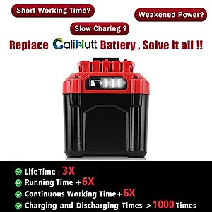 CaliHutt 【Upgrade】 9.0Ah 20V Replacement Battery for V20 Craftsman 20V Battery CMCB204 CMCB202 CMCB201 Craftsman V20 Cordless Power Tool CMCS500B CMCD700C1 (All of V20 Series) Lithium-ion Battery…