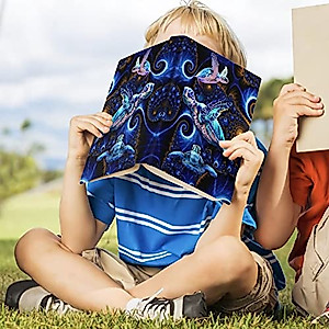 YEXIATODO Fantasy Sea Turtle Stretchable Book Covers Paperback Book Cover Fits Most Hardcover Textbooks Starsky up to 9x11 Adhesive-Free Nylon Fabric School Book Protector for Primary Secondary
