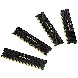 Corsair CML32GX3M4A1600C10 Vengeance LP 32GB (4x8GB) DDR3 1600 MHZ (PC3 12800) Desktop Memory 1.5V