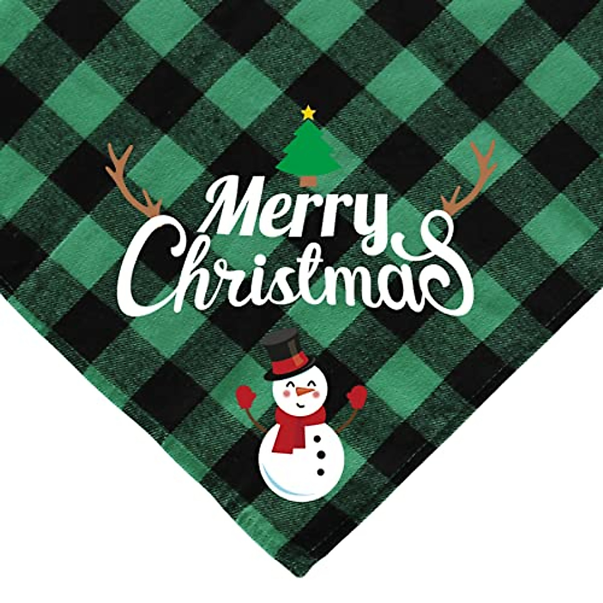 JOTFA 4 Pack Christmas Dog Bandanas, Holiday Plaid Dog Puppy Christmas Bandana Scarf Christmas Dog Costume for Small Medium Large Dogs Pets