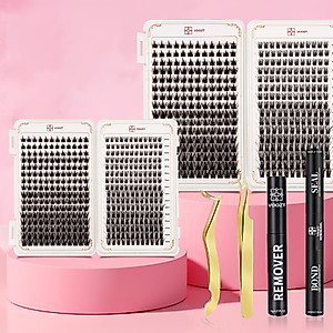 VOOZT Cluster Lashes 384 PCS+Lash Tweezers