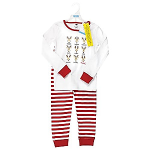 Hudson Baby Baby Cotton Pajama Set, Santas Reindeer, 8 Years