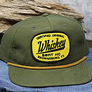WHISKEY BENT HAT CO. Certified Original Whiskey Bent Patch Adjustable Snapback Hat (US, Alpha, One Size, One Size, Green -Sarge-)