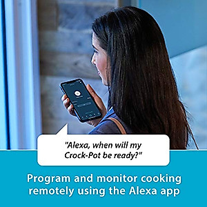 Crock-Pot Slow Cooker Works with Alexa 6-Quart Programmable Stainless Steel 2139005, A Certified for Humans Device