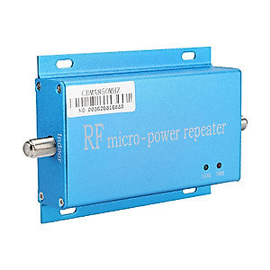 RF Micro Power Repeater Intensifier Amplifier Booster with Intelligent Chip Stable Performance and 10m Sucker Cable Small Antenna Set(US)