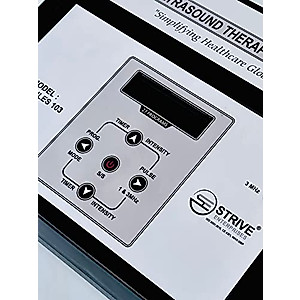 Strive Enterprises 1 &3 MHz Ultra-Sound Th-erapy Machine Ultra-Sound The-rapy Machine 103MHz (White)