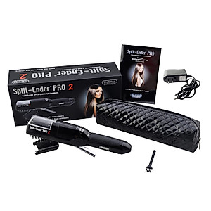 Split-Ender Pro 2 - The Original Cordless Split End Hair Trimmer Automatic Rechargeable Home Tool Hair Clipper 2-in-1 for Dry Damaged Splitting Broken Brittle Straight Curly Frizzy Beauty - Black