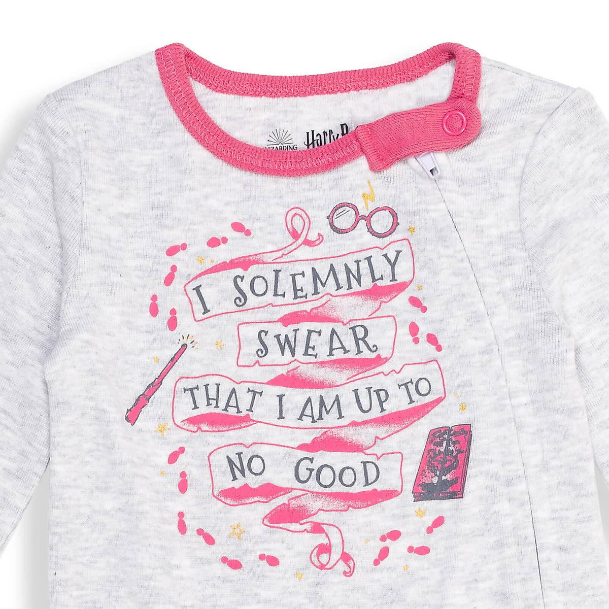 Harry Potter Newborn Baby Girls 2 Pack Sleep N' Play Coveralls Pink/White 3-6 Months