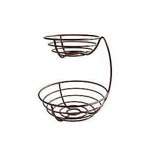 Spectrum Diversified Arched 2-Tier Server for Storage and Organization of Fruit Vegetables Produce and More, Bronze