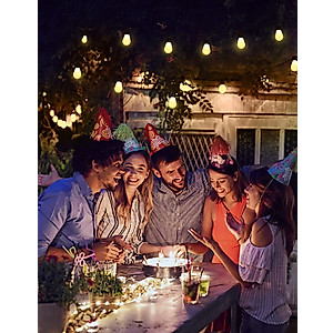 Govee Outdoor String Lights, 48ft WiFi Alexa String Lights with App Control, IP65 Waterproof Outdoor Lights with 15 Dimmable Warm White LED Bulbs for Balcony, Backyard, Party