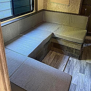 Vlimus Custom Bench Seat Bay Window Cushions Indoor Outdoor Furniture Cushion Replacement 75D Upholstery Foam Non Slip Backing for Sofa Chairs Patio Garden