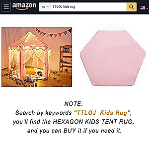 TTLOJ Kids Gift Play Tent with Star Lights Crown & Wand, for Girls Boys, Princess Castle Toy Tent, Large Playhouse Toys for Girl Toddler Children Play House, Teepee Tent Indoor Outdoor