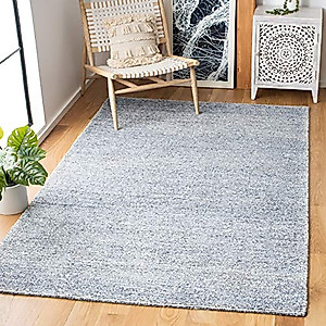 SAFAVIEH Himalaya Collection 3' x 5' Blue HIM153M Handmade Premium Wool & Viscose Area Rug