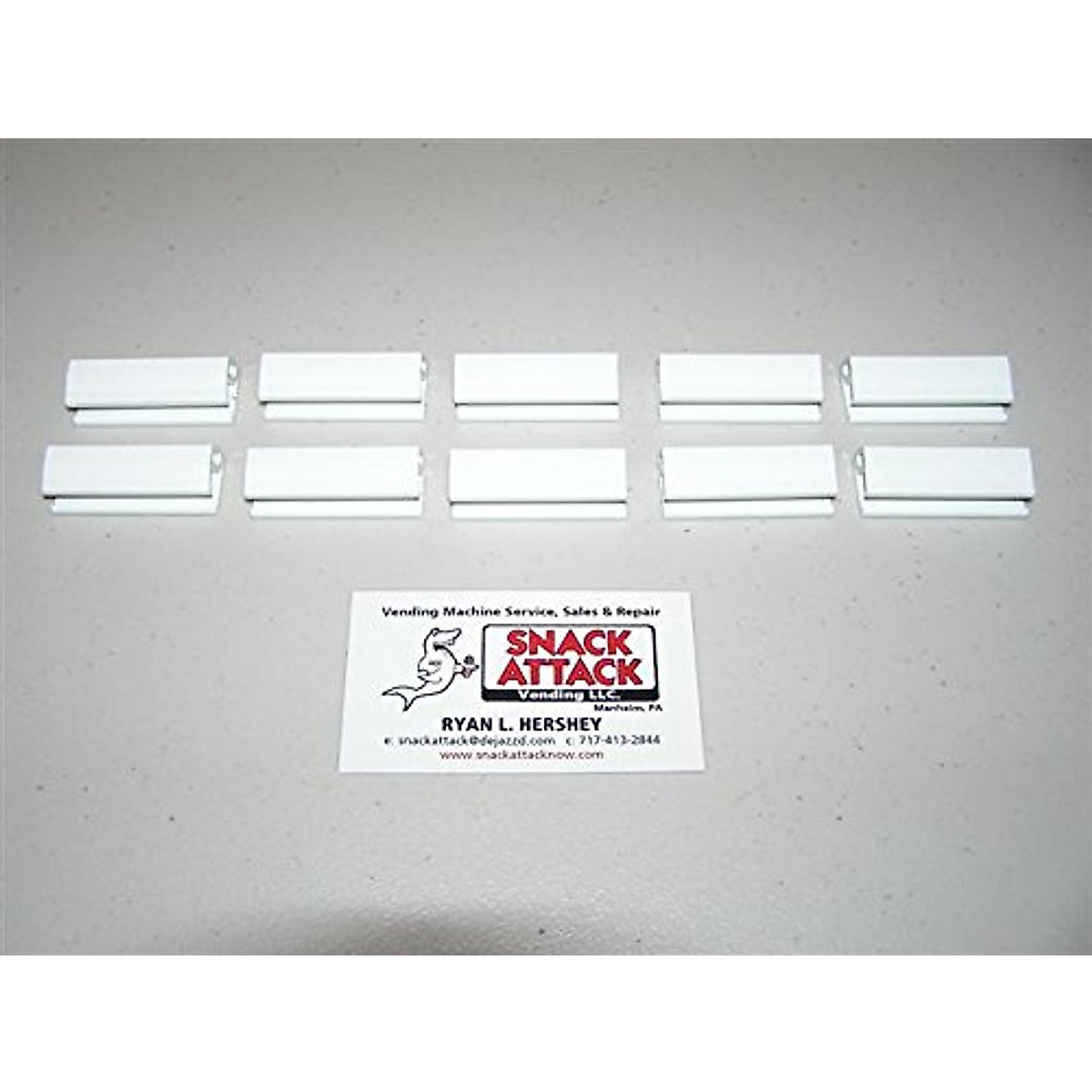 (10) VENDO 511 & 720 SODA Vending Machine"CAN" Gauge BAR Clips (White) /!