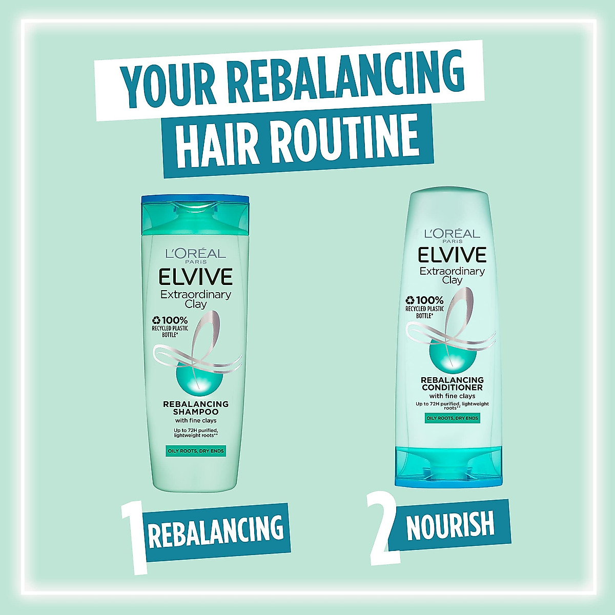 L'Oreal Paris Elvive Extraordinary Clay Re-Balancing Shampoo 400ml