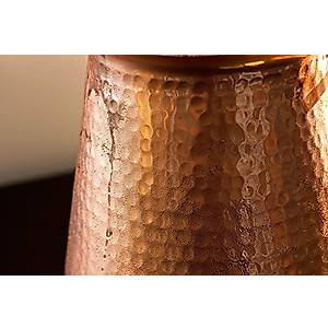 Kosdeg - Copper Pitcher With Lid - 68 Oz - Drink More Water, Lower Your Sugar Intake And Enjoy The Health Benefits - Pure Copper Handmade Hammered Jug, The Best Bedside Carafe - Heavy Gauge