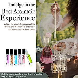 DEMETER Fragrance Library - Classic Six Piece Roll On Perfume Oil Set – Baby Powder, Kitten Fur, Pure Soap, Pixie Dust, Clean Skin, Jasmine