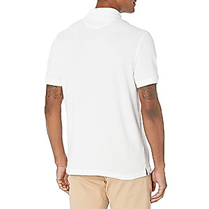 Amazon Essentials Men's Slim-Fit Cotton Pique Polo Shirt, White, Small