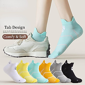 ADILAIDUN 5/10 Pairs Women Ankle Socks Athletic Running Hiking Low Cut Ankle Socks for Women No Show Size 5-11 (White-5 Pairs)