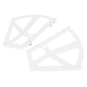 AUNMAS Plastic Cabinet Hinge, Hollow Simple Two Layers Shoe Cabinet Hinge Shelf Rack Holder Accessory for Home White (2#)