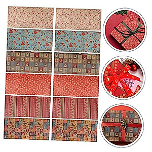 SOLUSTRE 24 Pcs Kraft Wrapping Paper Kraft Paper Gift Wrap Holiday Wrapping Paper Present Wrapping Paper Flower Brown Paper Wrapping Paper Festival Packing Paper Thicken Party Supplies