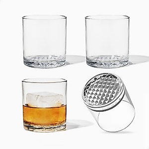 TOSSWARE RESERVE 12oz Old Fashion SET OF 4, Premium Quality, Tritan Dishwasher Safe & Heat Resistant Unbreakable Plastic Whiskey Glasses